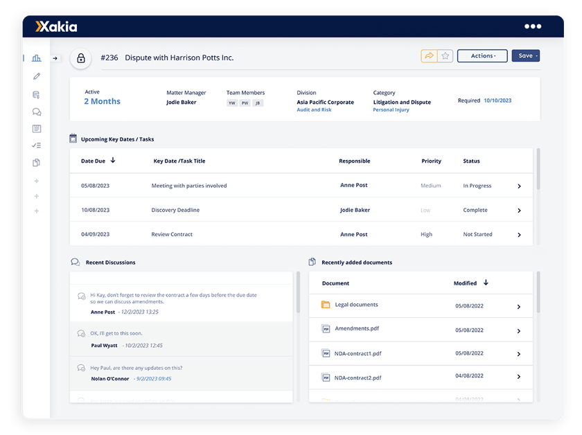 In-House Legal Software | Matter Management for Large Teams