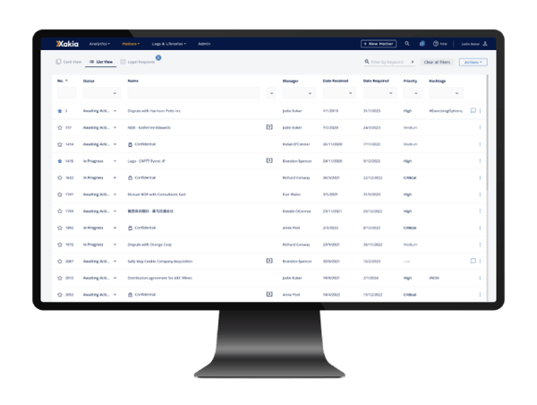 Legal Intake & Triage | In House Legal Counsel Software - Xakia